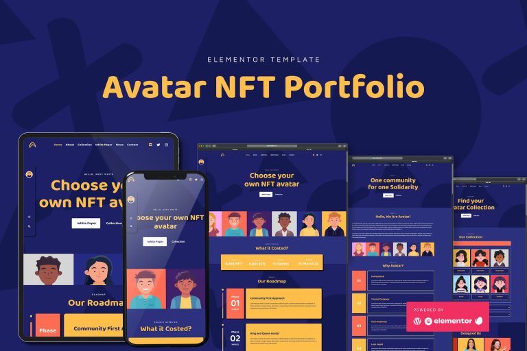 Avatar - NFT Portfolio Elementor Template Kit - GPLVilla