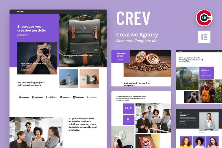 Crev - Creative Agency Elementor Template Kit - GPLVilla