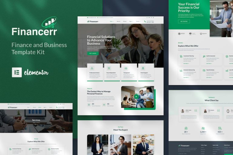 Financerr - Business & Finance Template Kit - GPLVilla