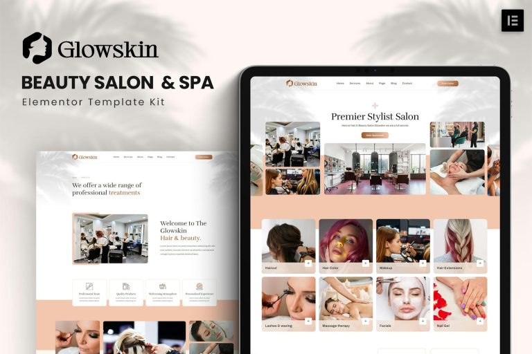Glowskin - Beauty Salon & Spa Elementor Template Kit - GPLVilla