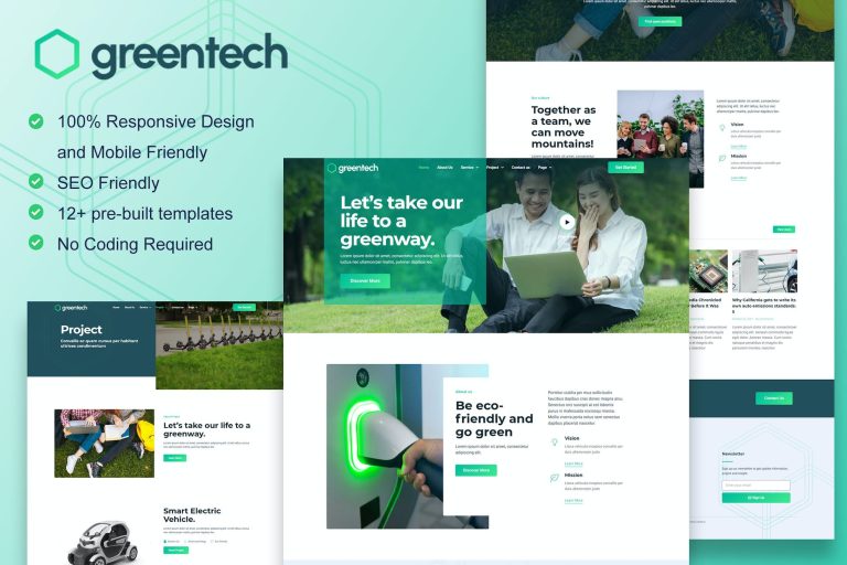GreenTech - Green Technology Services Elementor Template Kit - GPLVilla