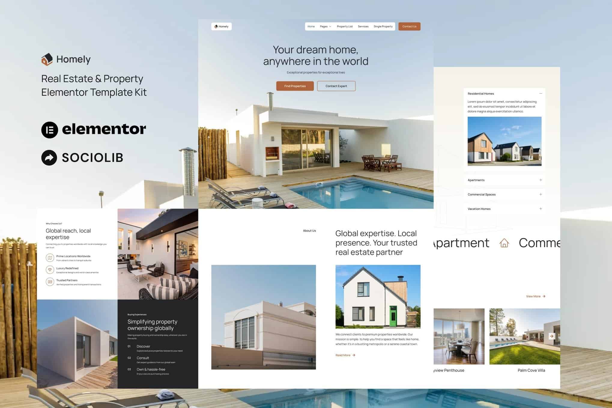 Homely – Real Estate & Property Listing Elementor Template Kit - GPLVilla