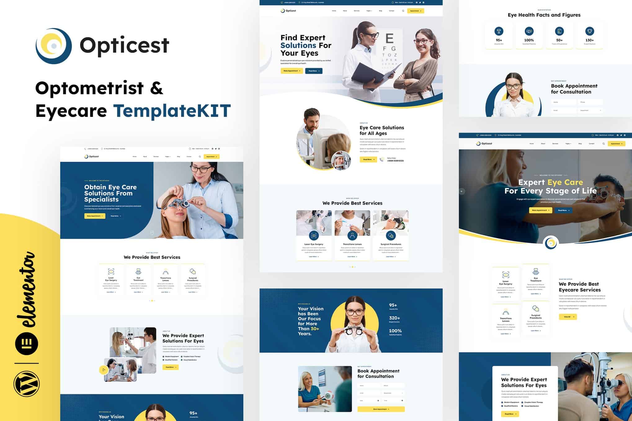 Opticest – Optometrist & Eyecare Elementor Template Kit - GPLVilla