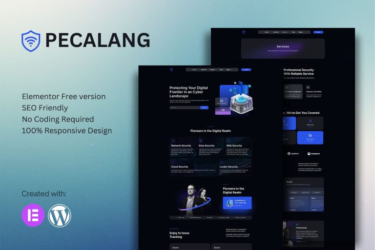 Pecalang - Cyber Security Services Elementor Template Kit - GPLVilla