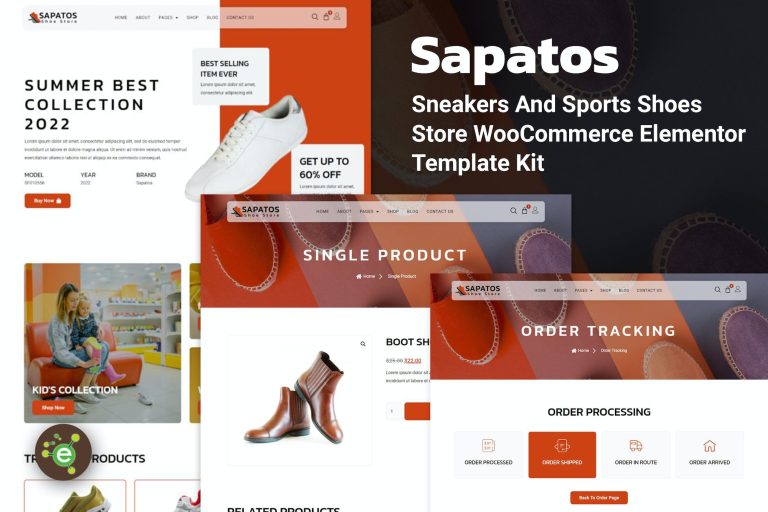 Sapatos - Sneakers & Sports Shoes Store WooCommerce Elementor Template ...