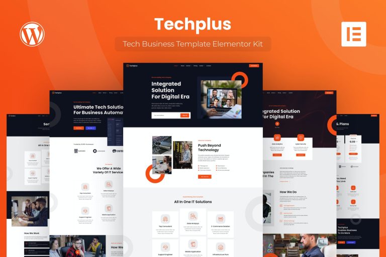 Techplus - Tech Business Elementor Template Kit - GPLVilla