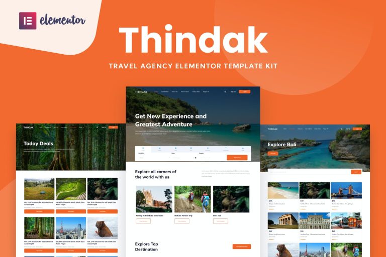 Thindak - Travel Agency Elementor Template Kit - GPLVilla