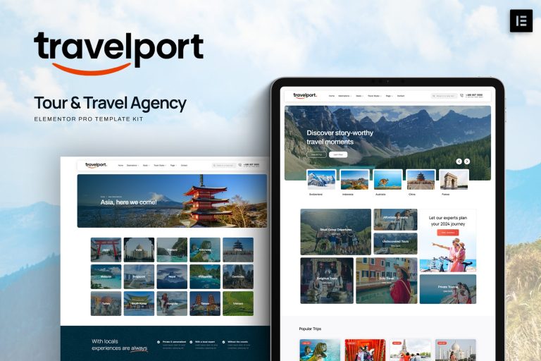 Travelport - Tour & Travel Agency Elementor Pro Template Kit - GPLVilla