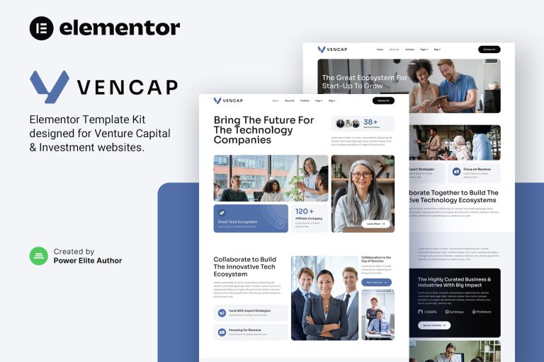 Vencap - Venture Capital & Investment Elementor Template Kit - GPLVilla